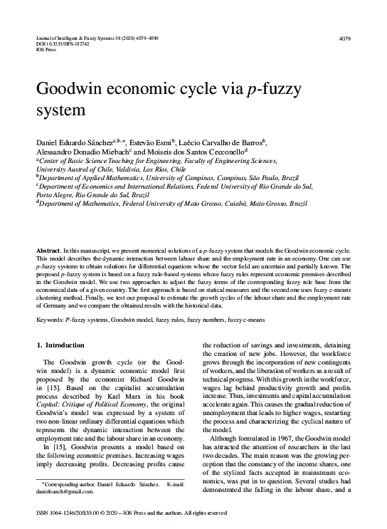 (PDF) Goodwin economic cycle via p-fuzzy system