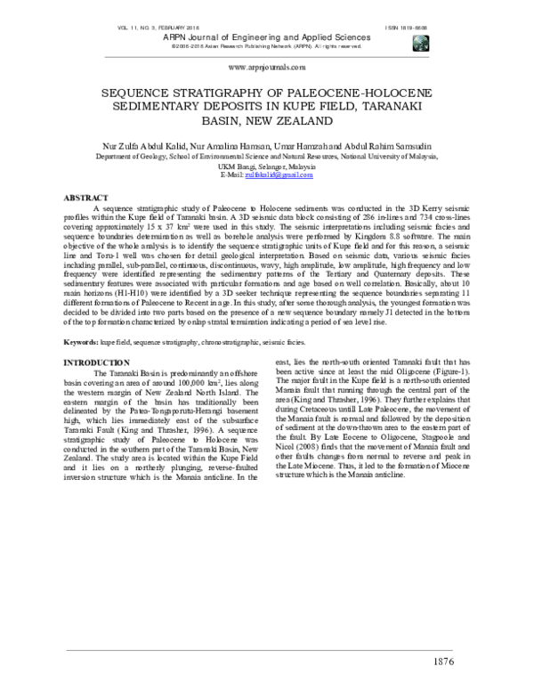 (PDF) Of Paleocene-Holocene Sedimentary Deposits in Kupe Field ...