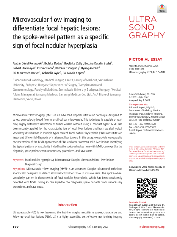 (PDF) Microvascular flow imaging to differentiate focal hepatic lesions ...