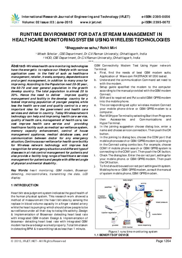 (PDF) Runtime Environment for Data Stream Management in Healthcare ...