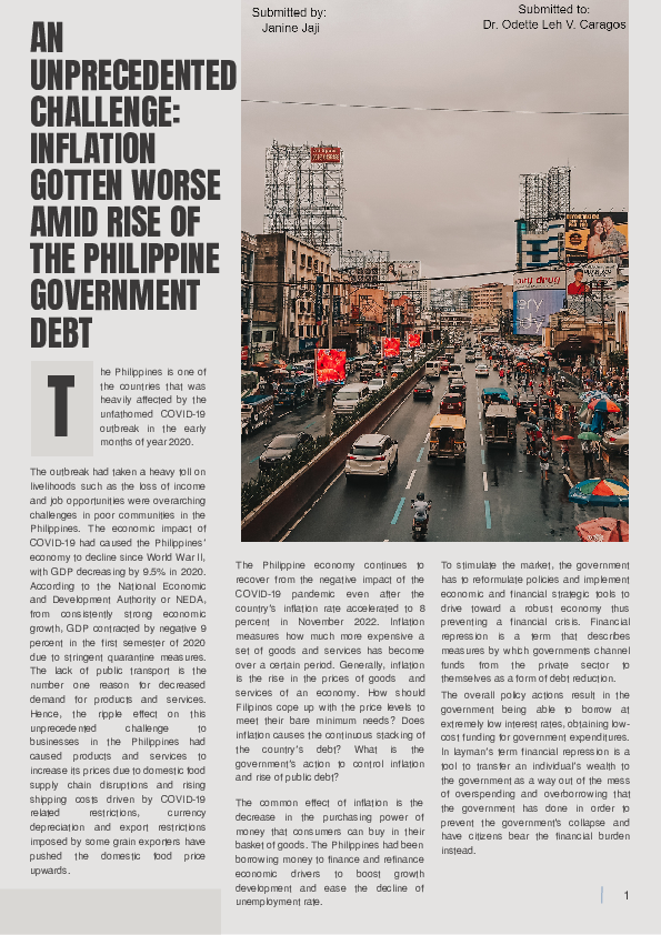 (PDF) An Unprecedented Challenge: Inflation Gotten Worse Amid Rise of ...