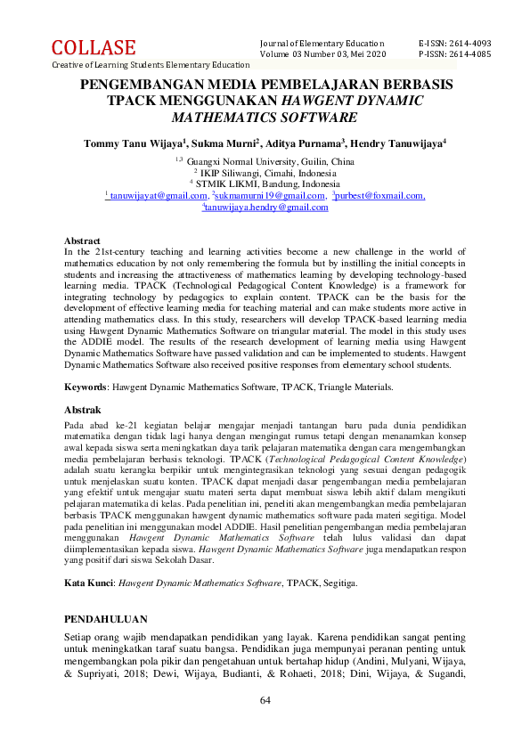 (PDF) Pengembangan Media Pembelajaran Berbasis Tpack Menggunakan ...
