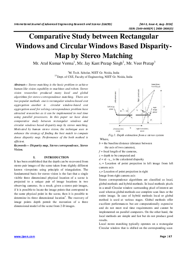 (PDF) Comparative Study between Rectangular Windows and Circular Windows Based Disparity-Map by ...