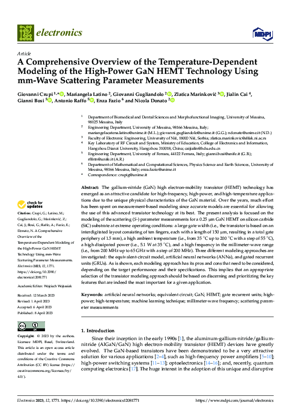 (PDF) A Comprehensive Overview of the Temperature-Dependent Modeling of the High-Power GaN HEMT ...