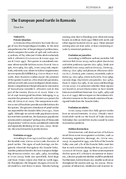 (PDF) The European pond turtle in Romania