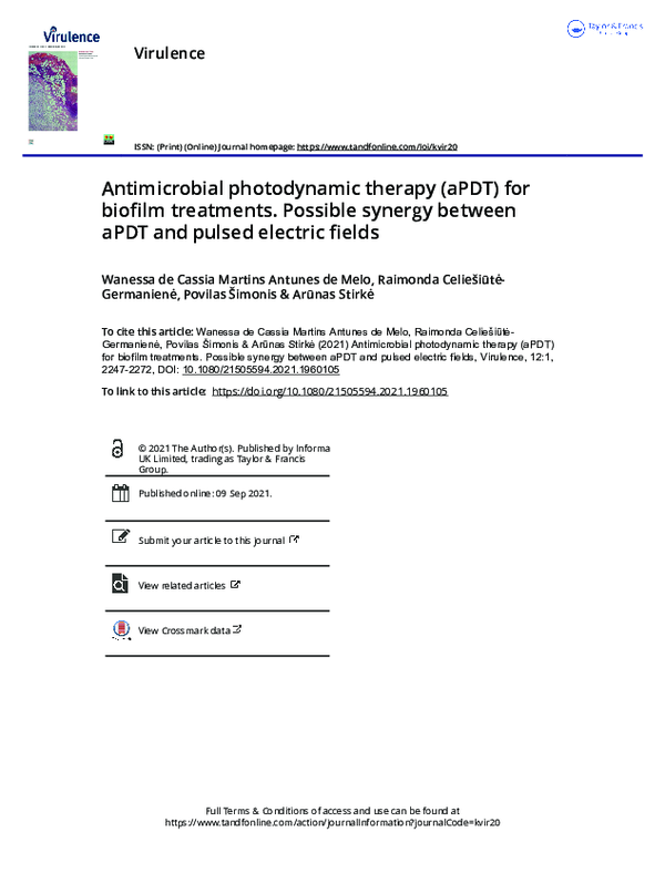 (PDF) Antimicrobial photodynamic therapy (aPDT) for biofilm treatments ...