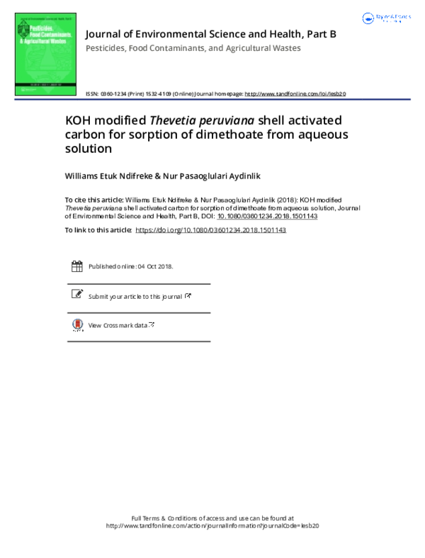 (PDF) KOH modified Thevetia peruviana shell activated carbon for ...