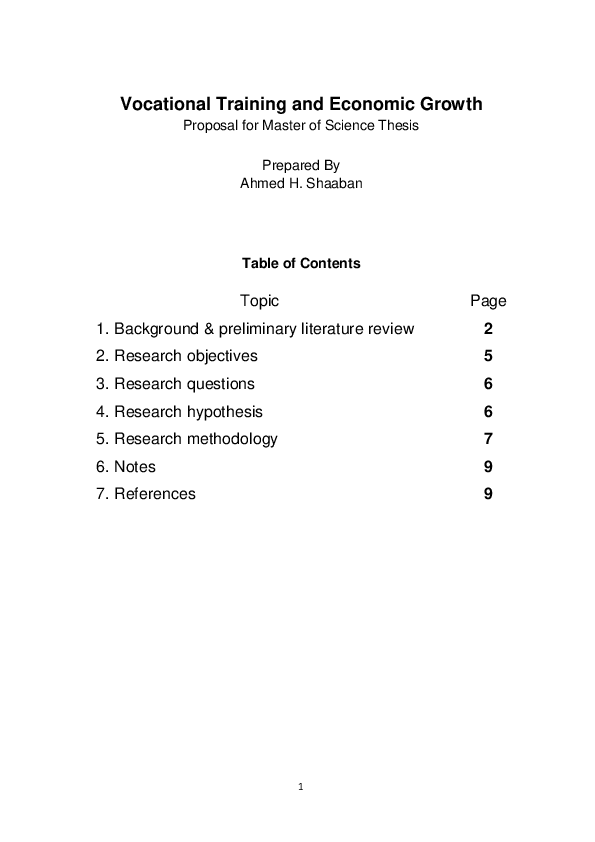 (PDF) Vocational Training and Economic Growth