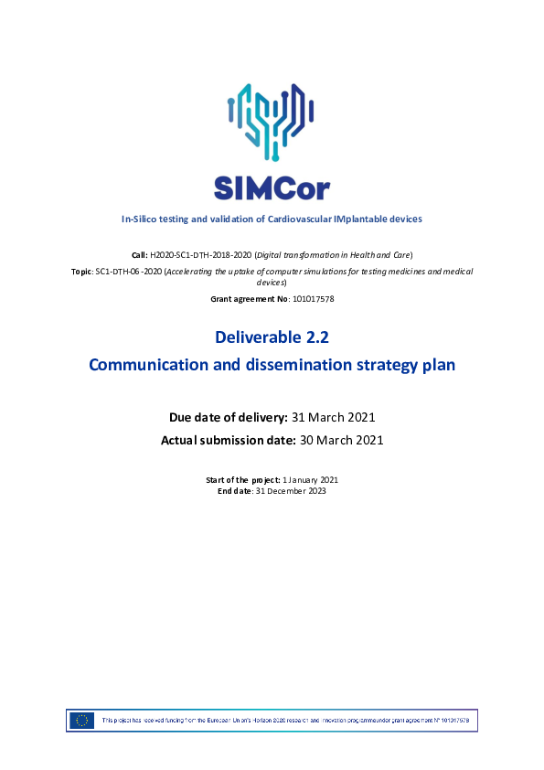 (PDF) D2.2 - Communication and dissemination strategy plan