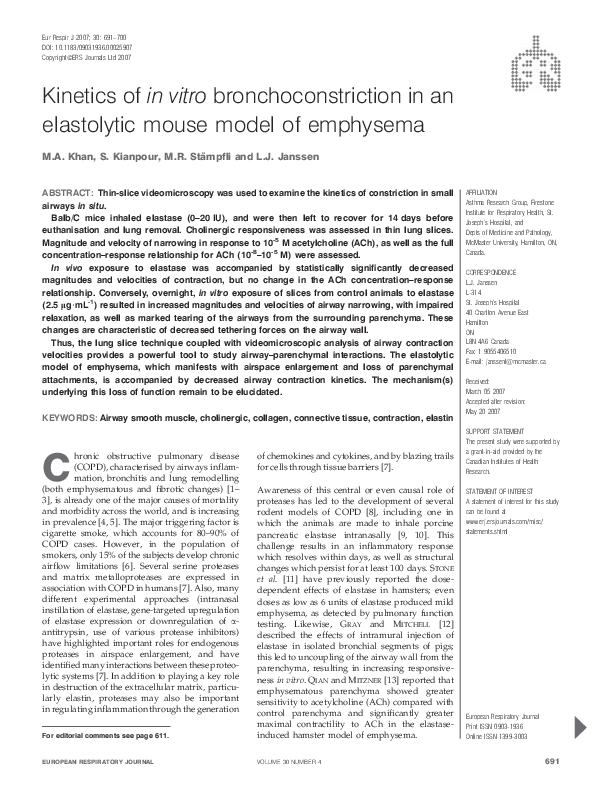 (PDF) Kinetics of in vitro bronchoconstriction in an elastolytic mouse ...