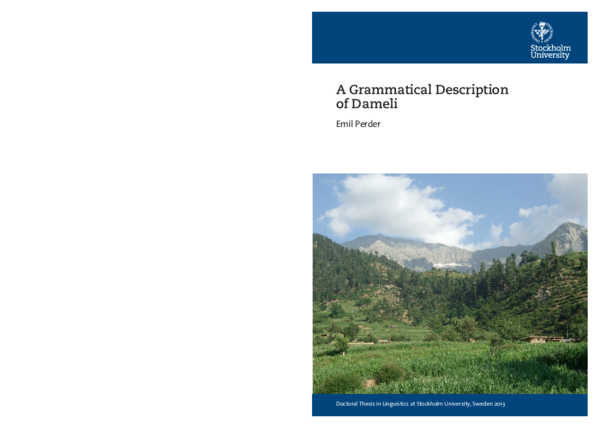 (PDF) A Grammatical Description of Dameli