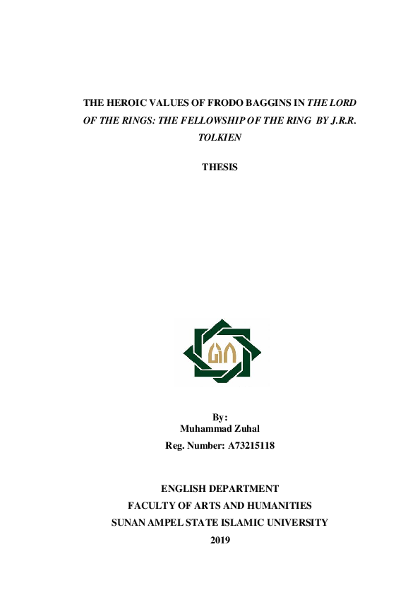 (PDF) The Heroic Values of Frodo Baggins in The Lord of The Rings: The ...