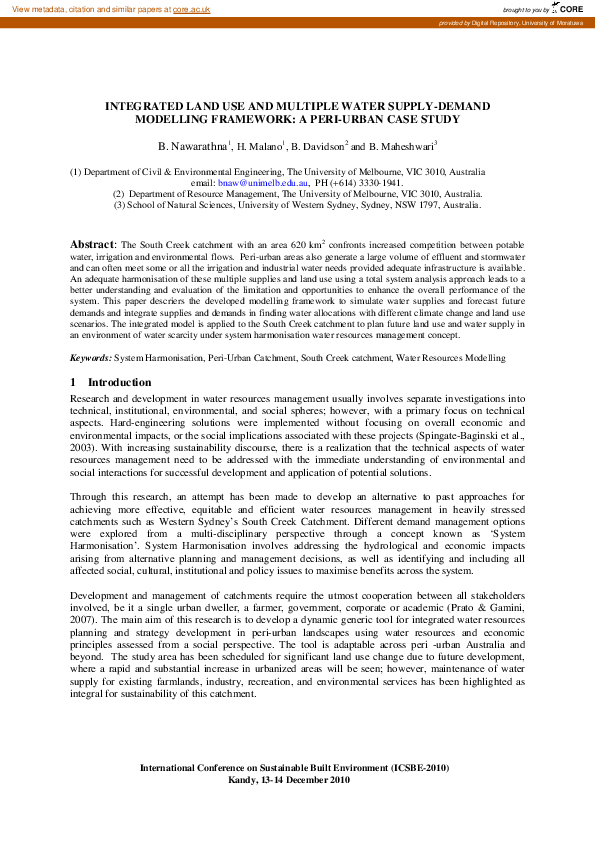 (PDF) Integrated Land Use and Multiple Water Supply-Demand Modelling ...