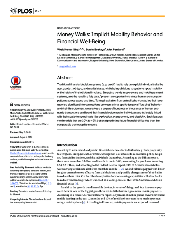 (PDF) Money Walks: Implicit Mobility Behavior and Financial Well-Being
