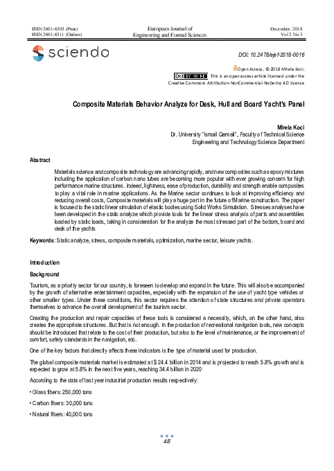 (PDF) Composite Materials Behavior Analyze for Desk, Hull and Board ...