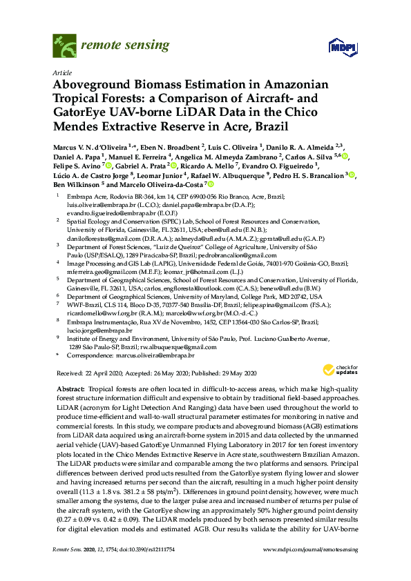 (PDF) Aboveground Biomass Estimation in Amazonian Tropical Forests: a ...