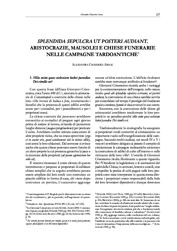 (PDF) Splendida sepulcra ut posteri audiant. Aristocrazie, mausolei e ...