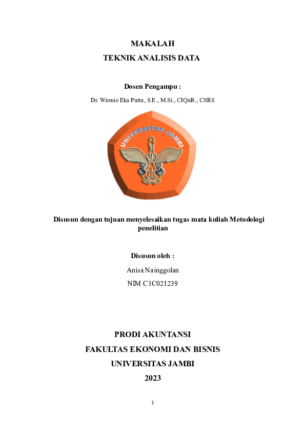(PDF) TUGAS METODOLOGI PENELITIAN - TEKNIK ANALISIS DATA