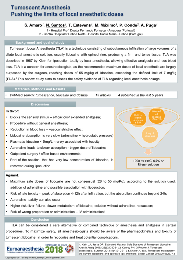(PDF) 06 / Tumescent anesthesia: pushing the limits of local anesthetic ...