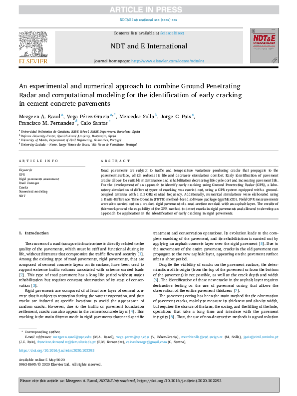Pdf An Experimental And Numerical Approach To Combine Ground