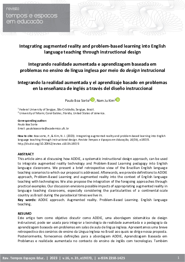 (PDF) Integrating augmented reality and problem-based learning into English language teaching ...