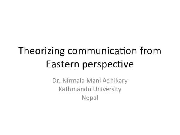 (PPT) Eastern perspective