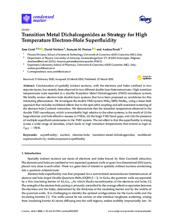 (PDF) Transition Metal Dichalcogenides as Strategy for High Temperature ...