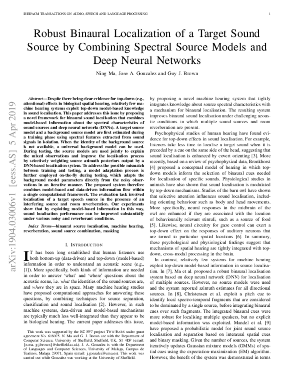 (PDF) Robust Binaural Localization of a Target Sound Source by ...