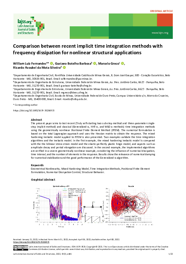 (PDF) Comparison between recent implicit time integration methods with ...