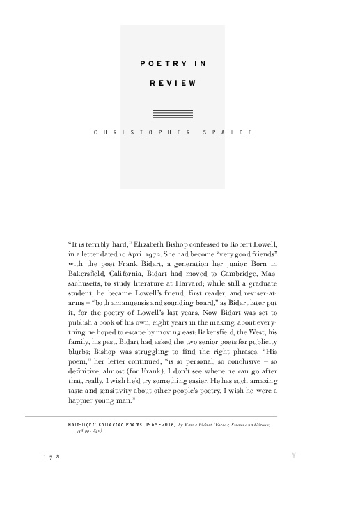 (PDF) Poetry in Review