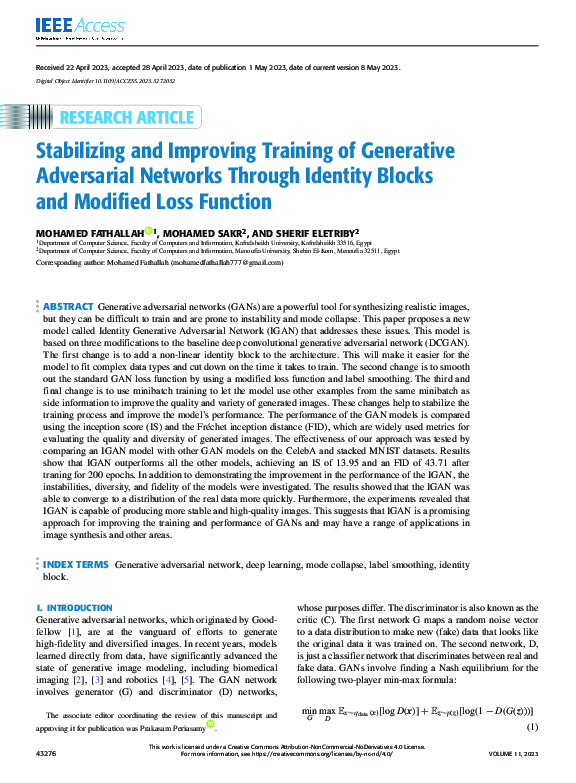 (PDF) Stabilizing and Improving Training of Generative Adversarial ...