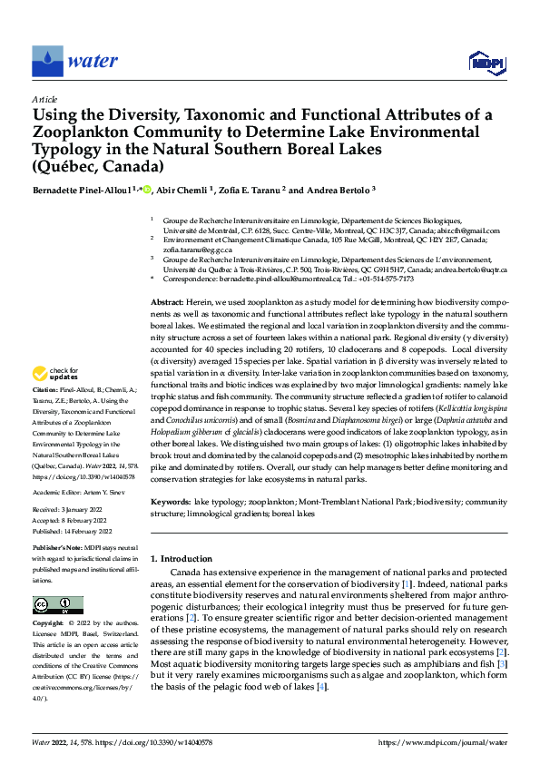 (PDF) Using the Diversity, Taxonomic and Functional Attributes of a ...