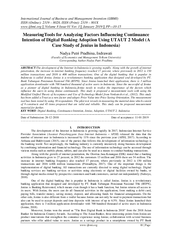 (PDF) MeasuringTools for Analyzing Factors Influencing Continuance Intention of Digital Banking ...