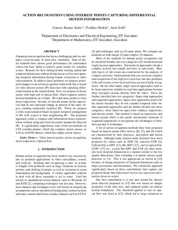 (PDF) Enhanced Action Recognition via Motion Points