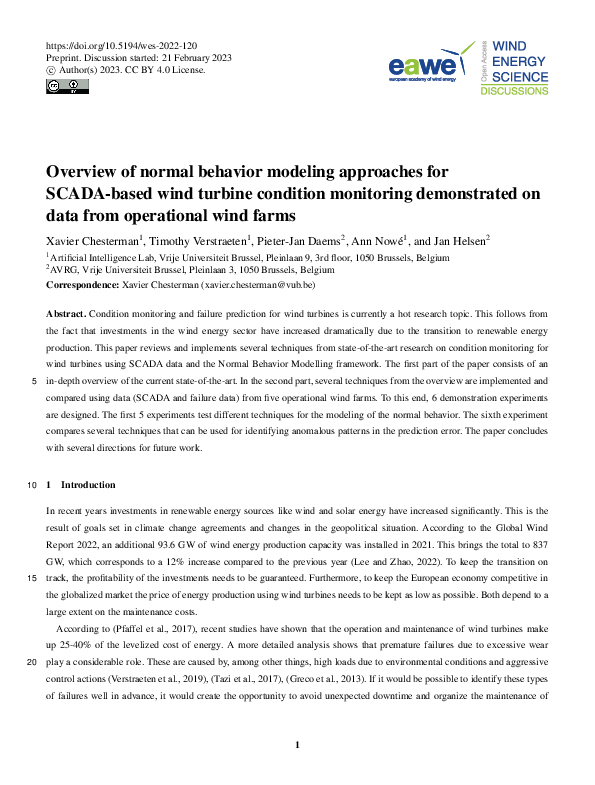 Pdf Overview Of Normal Behavior Modeling Approaches For Scada Based