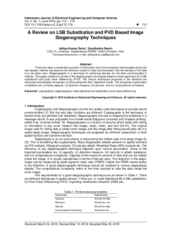 (PDF) A Review on LSB Substitution and PVD Based Image Steganography ...