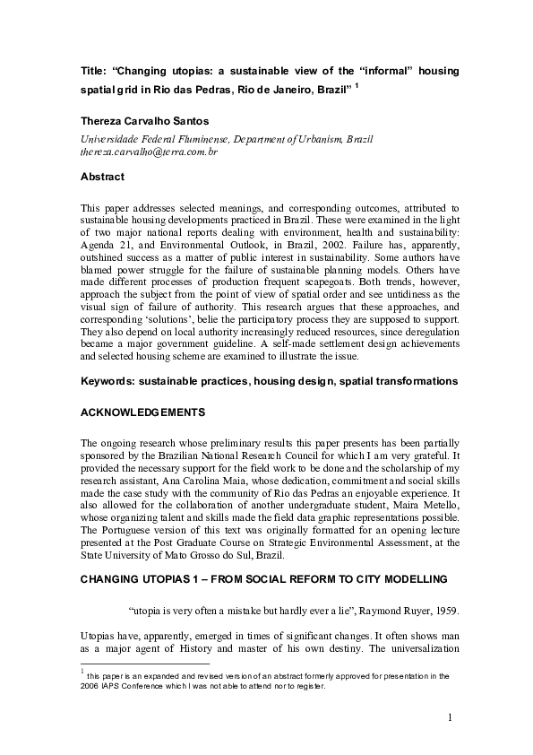 (PDF) final paper IFHP 2010: changing utopias - a sustainable viewof ...