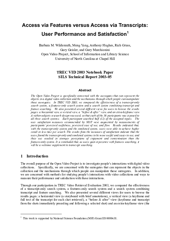 (PDF) Access via features versus access via transcripts: User ...