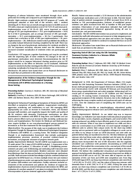 (PDF) Implementation of the Evidence Integration Triangle for the ...
