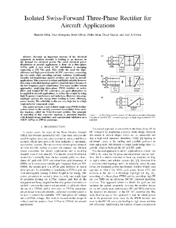 (PDF) Isolated Swiss-Forward three-phase rectifier for aircraft ...