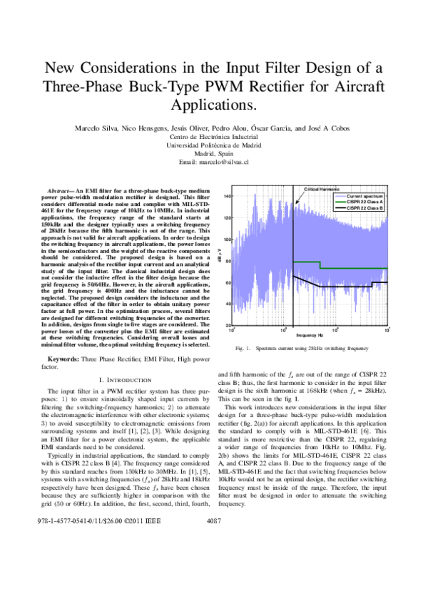 (PDF) New considerations in the input filter design of a three-phase buck-type PWM rectifier for ...