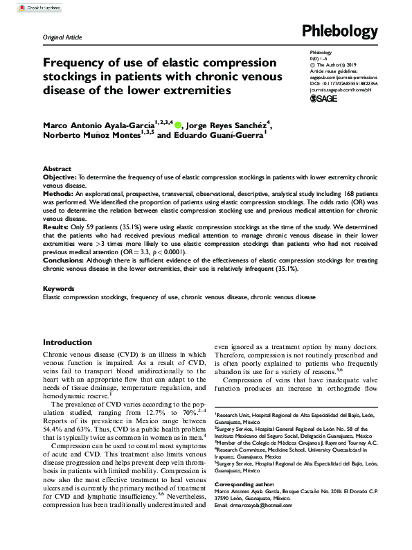 (PDF) Frequency of use of elastic compression stockings in patients ...