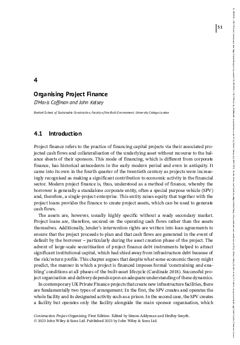 (PDF) Organising Project Finance