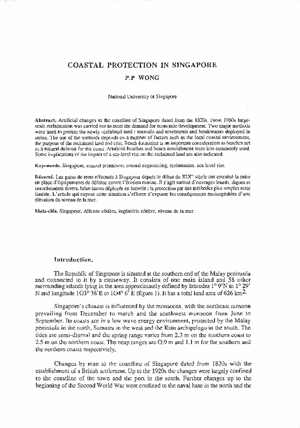 (PDF) Coastal protection in Singapore