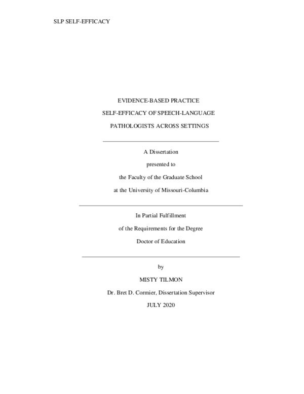 (PDF) Evidence-based practice self-efficacy of speech-language ...