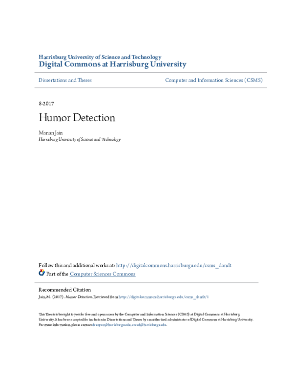(PDF) Humor Detection