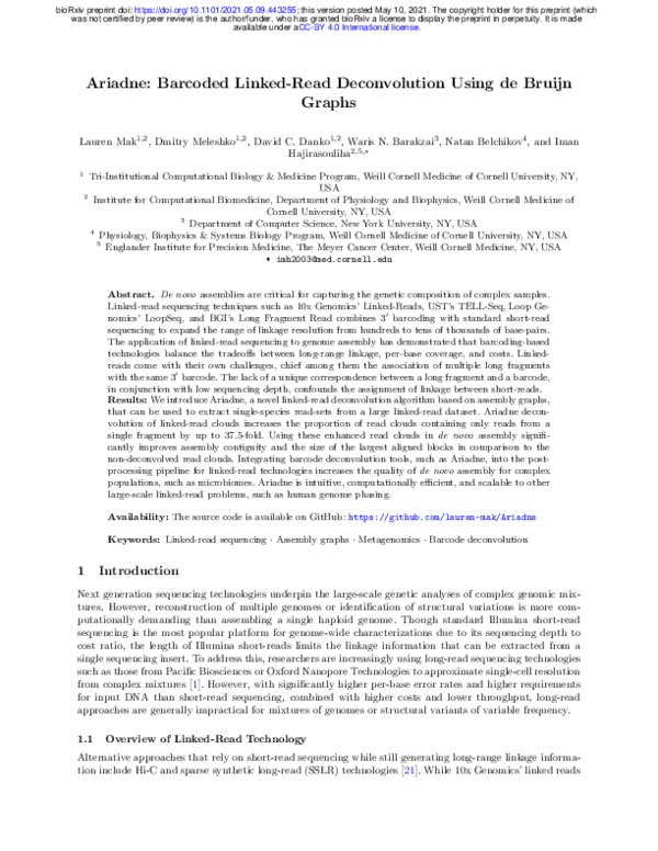 (PDF) Ariadne: Synthetic Long Read Deconvolution Using Assembly Graphs