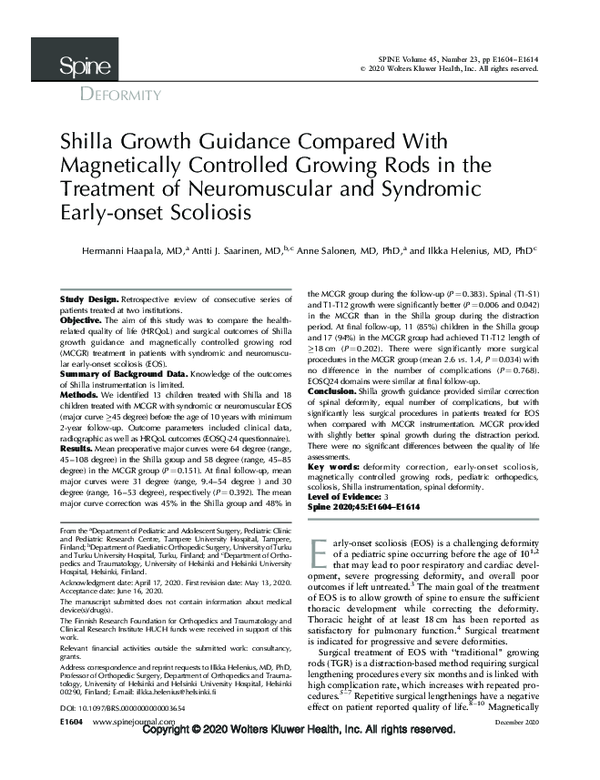 (PDF) Shilla Growth Guidance Compared With Magnetically Controlled ...