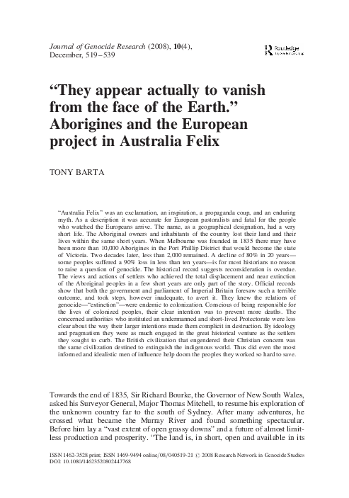 (PDF) “They appear actually to vanish from the face of the Earth ...