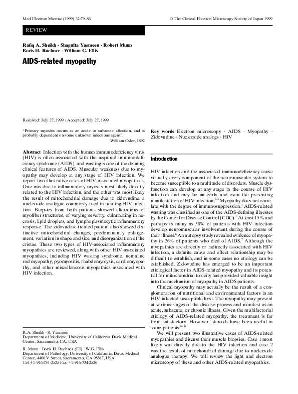 (PDF) AIDS-related myopathy